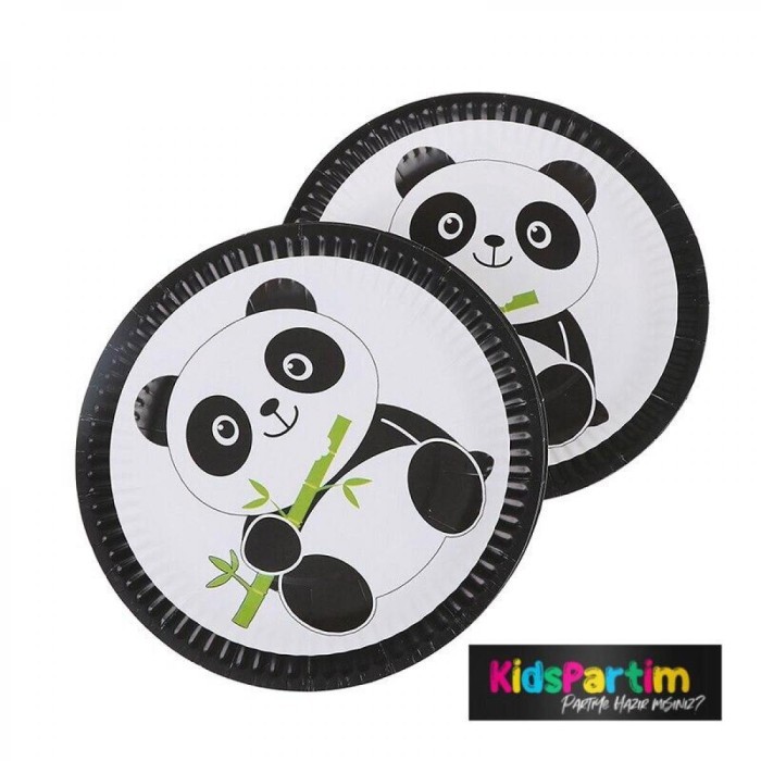 Panda Desenli Karton Tabak - KidsPartim | Parti Malzemeleri ve Doğum ...