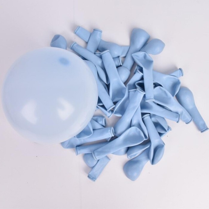 100 lü Balon Mini Makaron Mavi 6 inç Parti Malzemeleri ve Doğum Günü ...