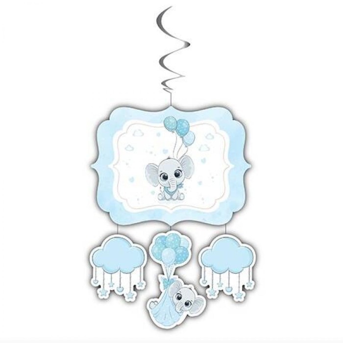 Mavi Fil Tavan Süsü KidsPartim | Parti Malzemeleri ve Doğum Günü Süsleri