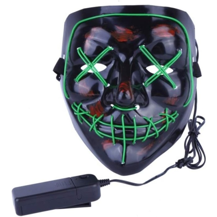 Halloween Maske Neon Yeşil Işıklı Parti Malzemeleri ve Doğum Günü ...
