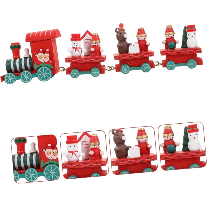 Ahşap Yılbaşı Treni 21 cm Parti Malzemeleri ve Doğum Günü Süslemeleri ...