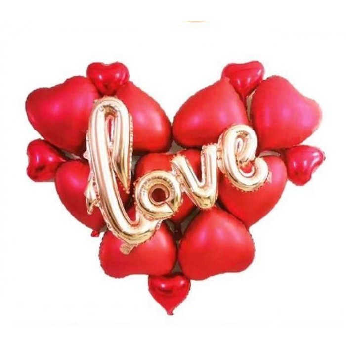 Kalpli Gold Love Balon Set - KidsPartim | Parti Malzemeleri ve Doğum ...