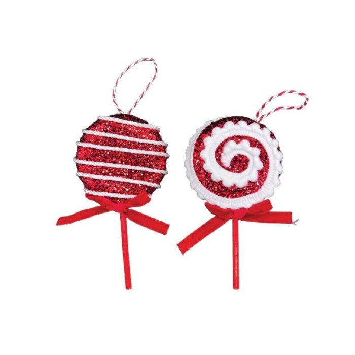 Yılbaşı Ağaç Süsü Kırmızı Sosyete Şekeri 15 Cm 2 Li - KidsPartim ...