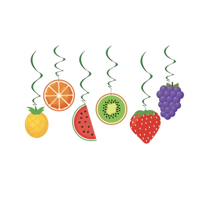 Meyve Temalı Tavan Süsü 6 lı - KidsPartim | Parti Malzemeleri ve Doğum ...