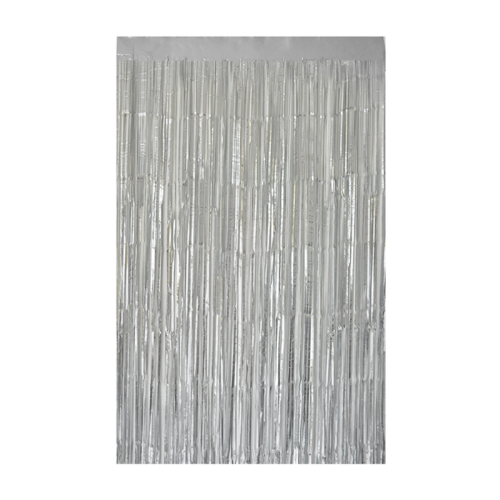 Mat Gümüş Pearlize Asmal Fon Süsü 100x200 cm - KidsPartim | Parti ...