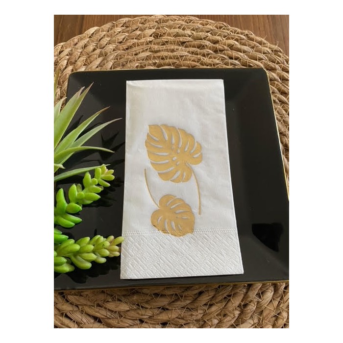 Gold Yaldızlı Beyaz Deve Tabanı Peçete - KidsPartim | Parti Malzemeleri ...